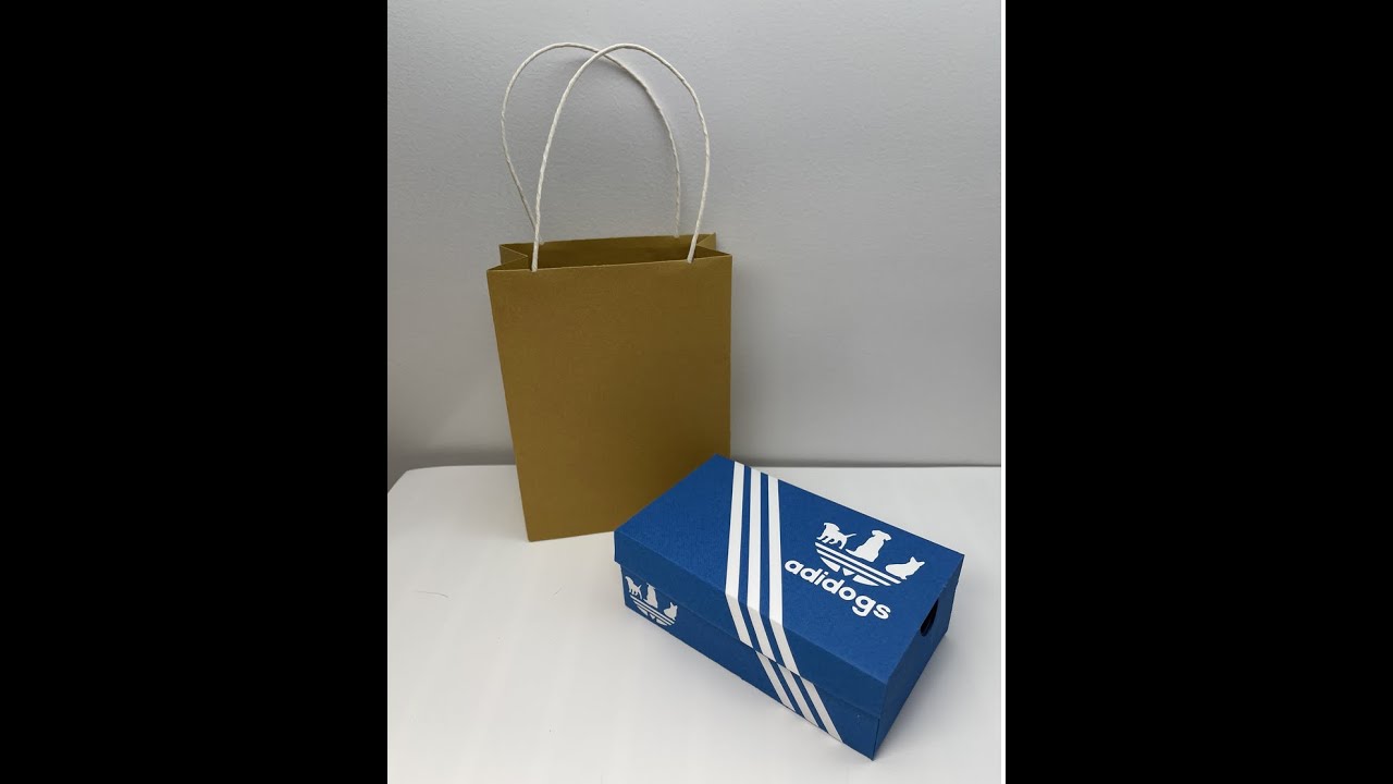 Adidogs Mini Running Shoe Box and fold-flat Shopping Bag - YouTube