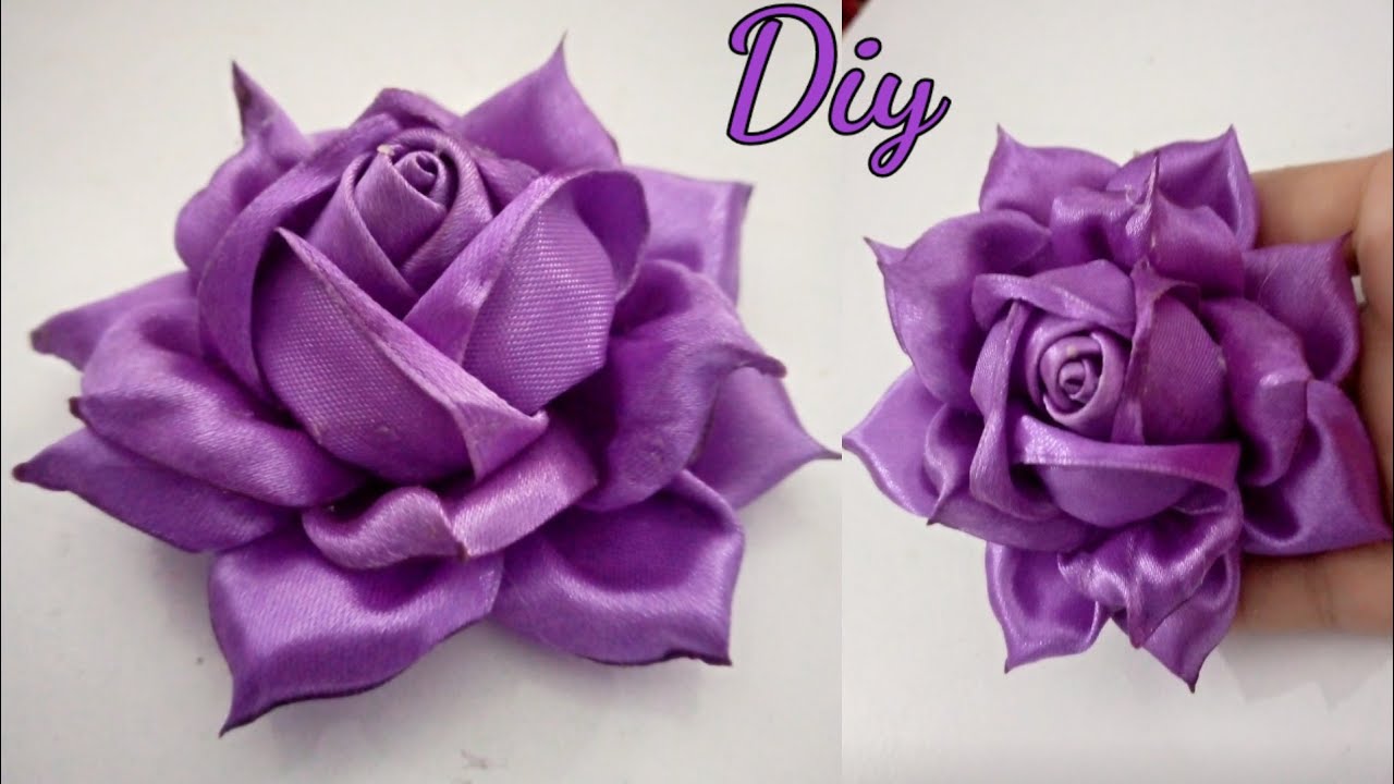How to make an adorable and attractive Ribbon Flower//Ribbon Flower ...