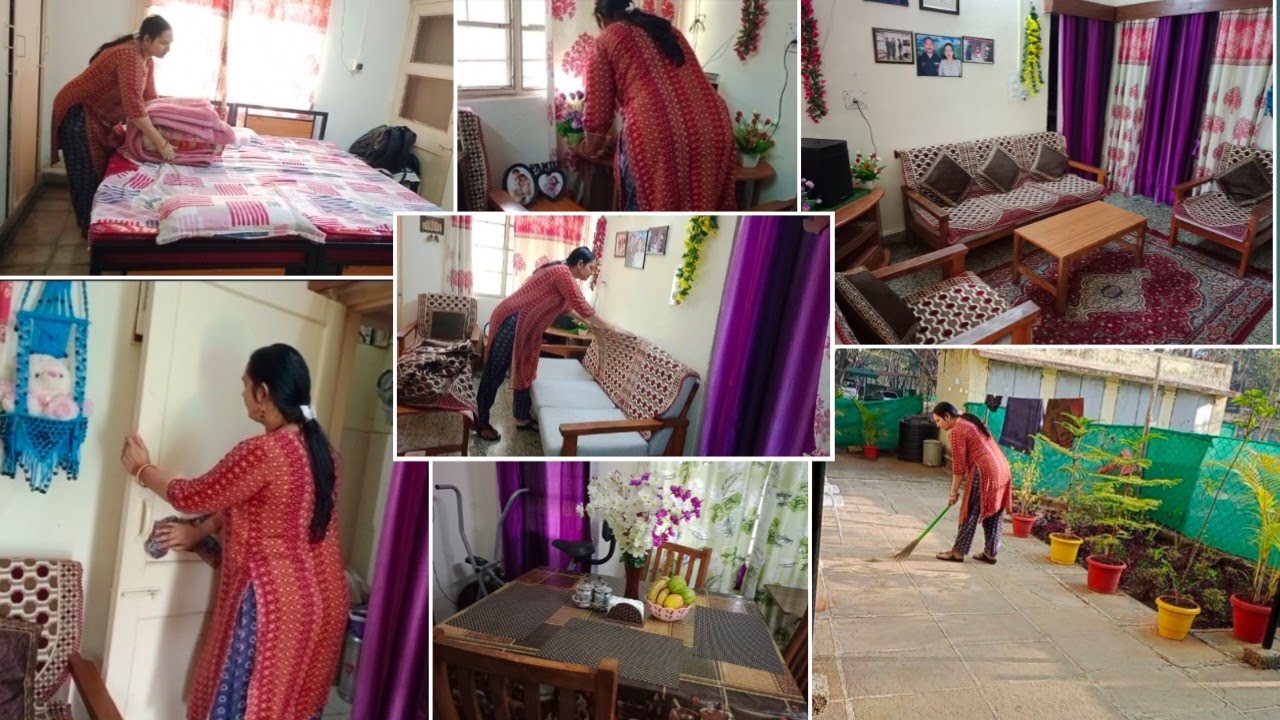 🌄 60 Minutes morning house cleaning task || 2 BHK House Cleaning ...