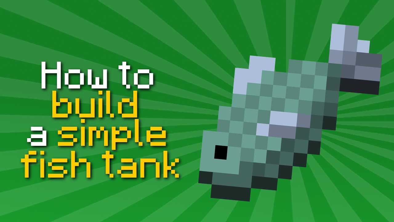 Minecraft: How to build a simple fish tank | Tutorial - YouTube