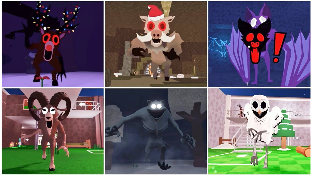 99 Nights In The Forest Deer Vs Bat Vs Ram Vs Owl Vs Boar Jumpscares ...