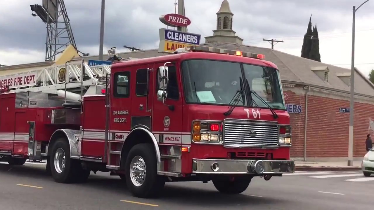 LAFD Light Force 61 Responding - YouTube