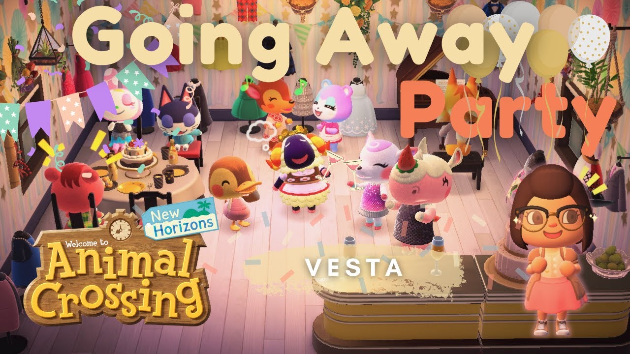 Vesta's Going Away Party | ACNH Interior Speed Build - YouTube