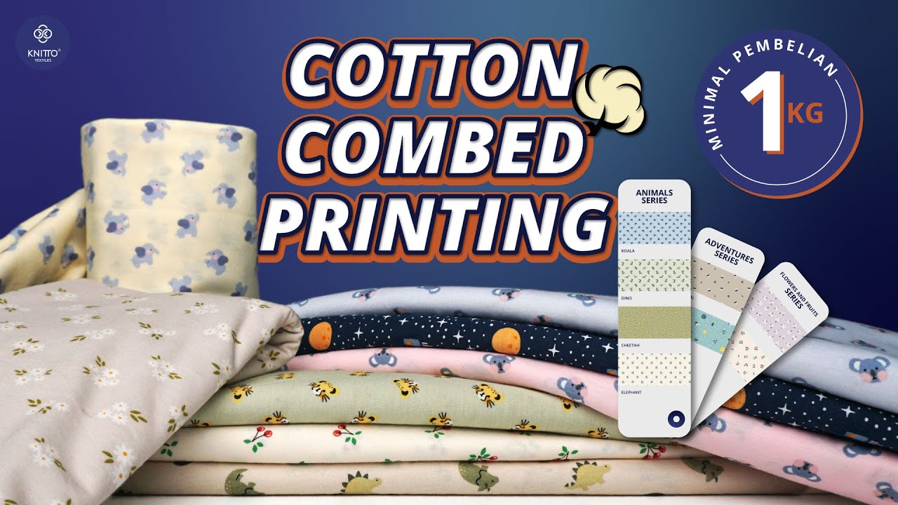 WAJIB COBA! TERBARU! Kain Cotton Combed Printing Knitto - YouTube