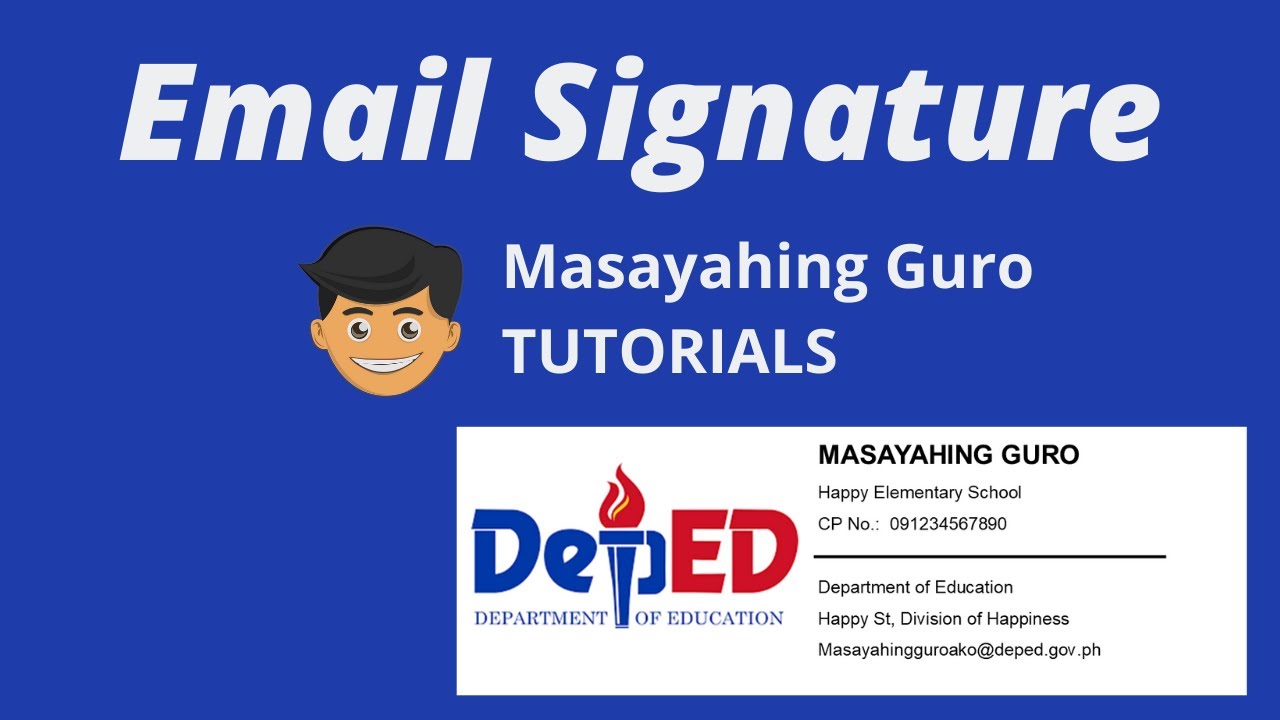 How to create Deped Email Signature? - YouTube