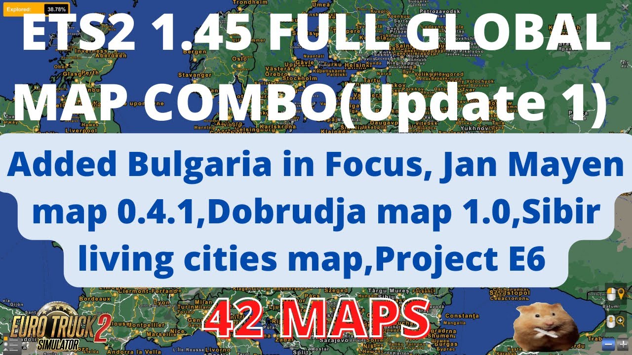 ETS2 1.45 FULL GLOBAL MAP COMBO (Update 1) 42 MAPS - YouTube
