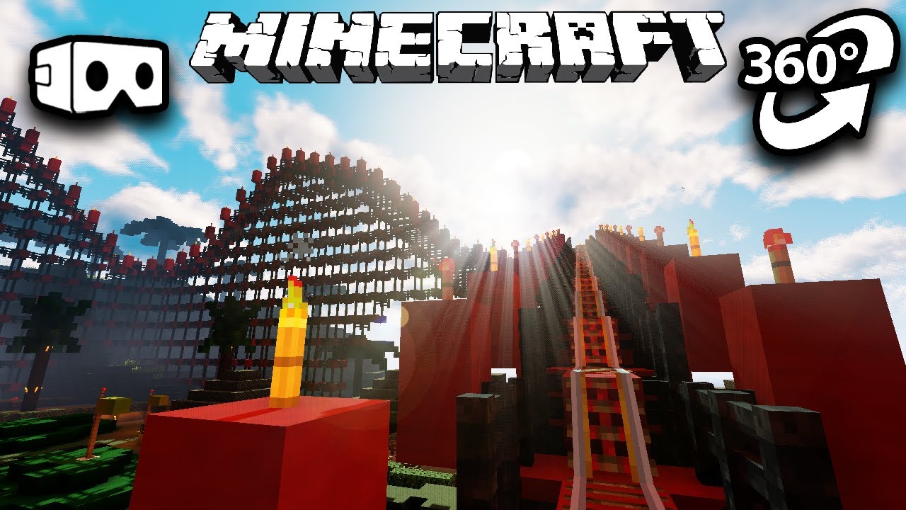 Roller Coaster 360/VR - Minecraft 4K Video - YouTube