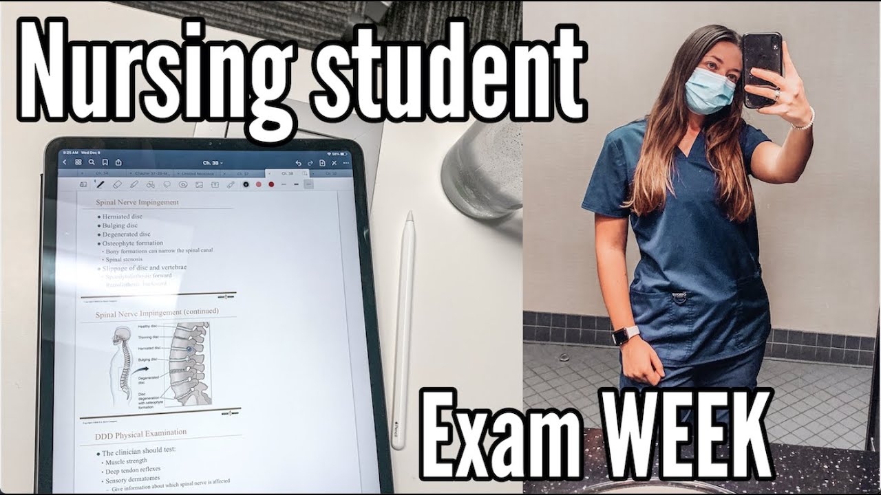 EXAM WEEK IN THE LIFE AS AN ACCELERATED NURSING STUDENT | Test material ...