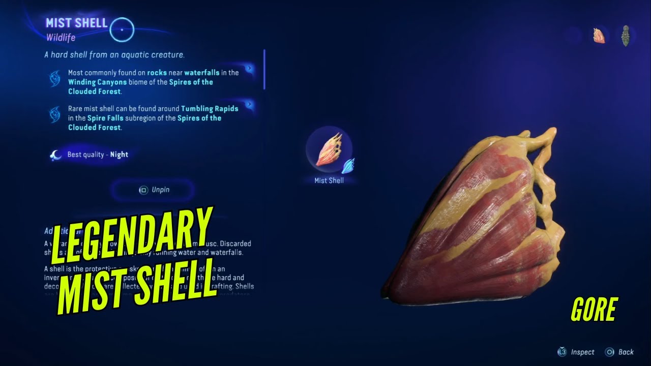 Legendary Mist Shell | Avatar Frontiers of Pandora - YouTube