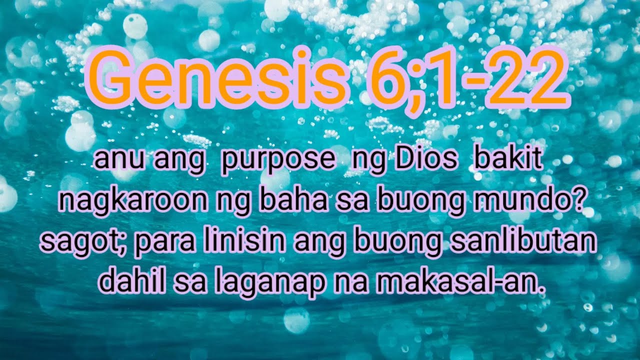 Genesis 6;1-22 (King James version - YouTube