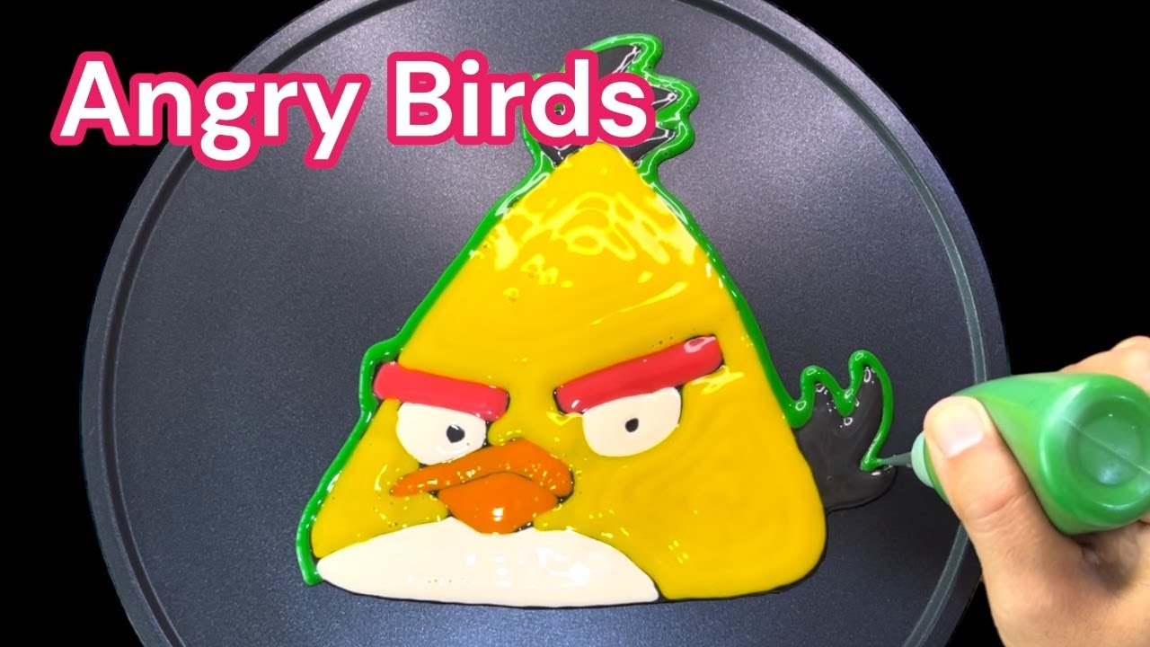 How to draw Angry Birds Yellow Pancake - Bird Drawing, Bird Cartoon ...