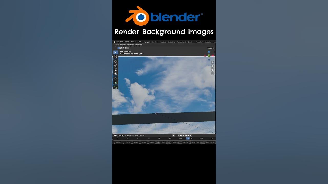 How To Render A Background Image In Blender #shorts - YouTube