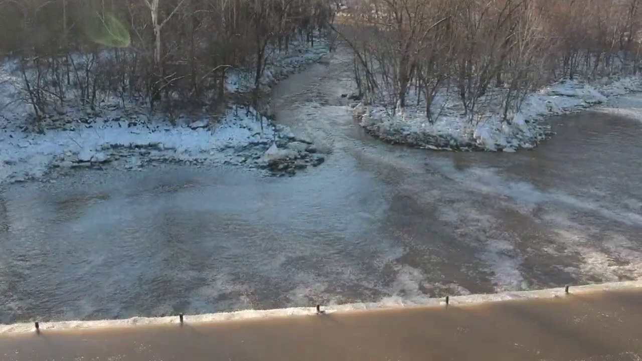 A Frozen Griggs Reservoir - YouTube