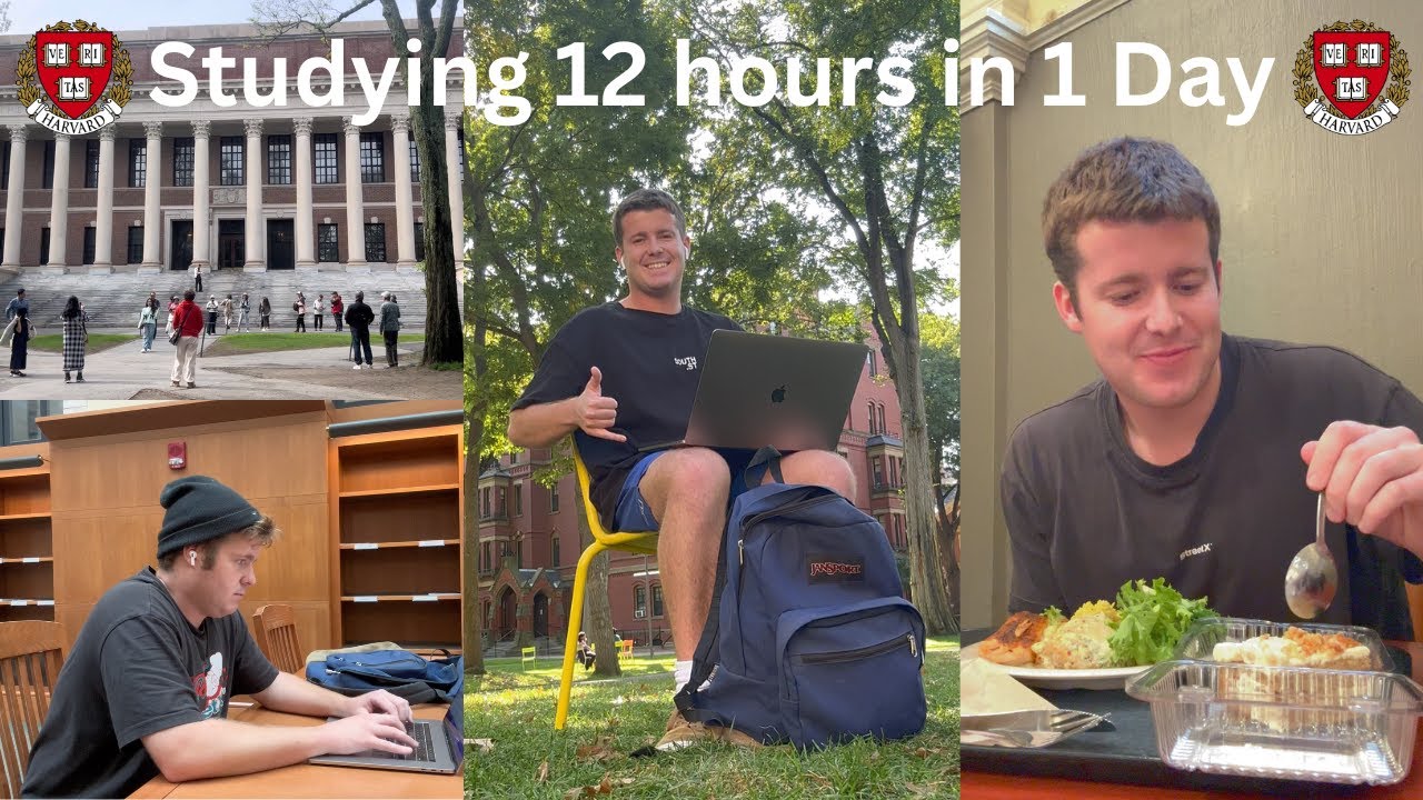 HARVARD Day in the Life | 12 HOUR STUDY Day - YouTube