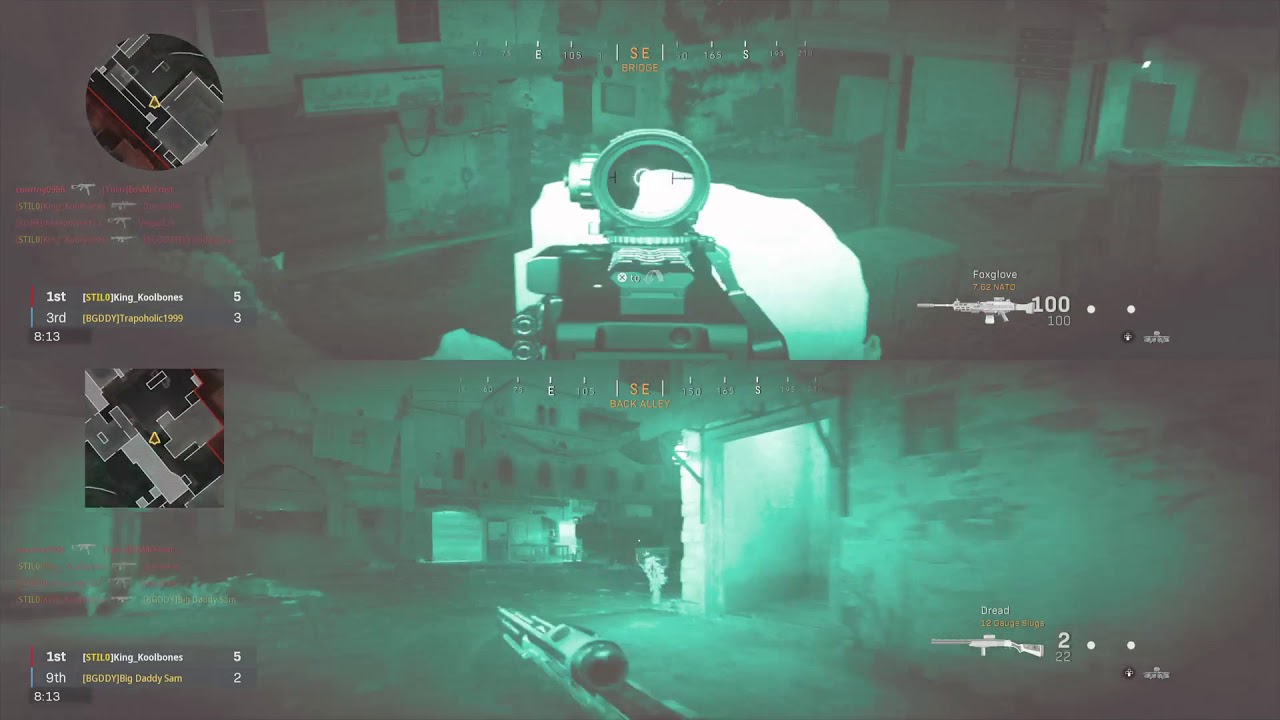 Playing in night vision (Modern warfare) - YouTube