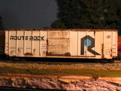 Weathered HO scale freight cars - YouTube