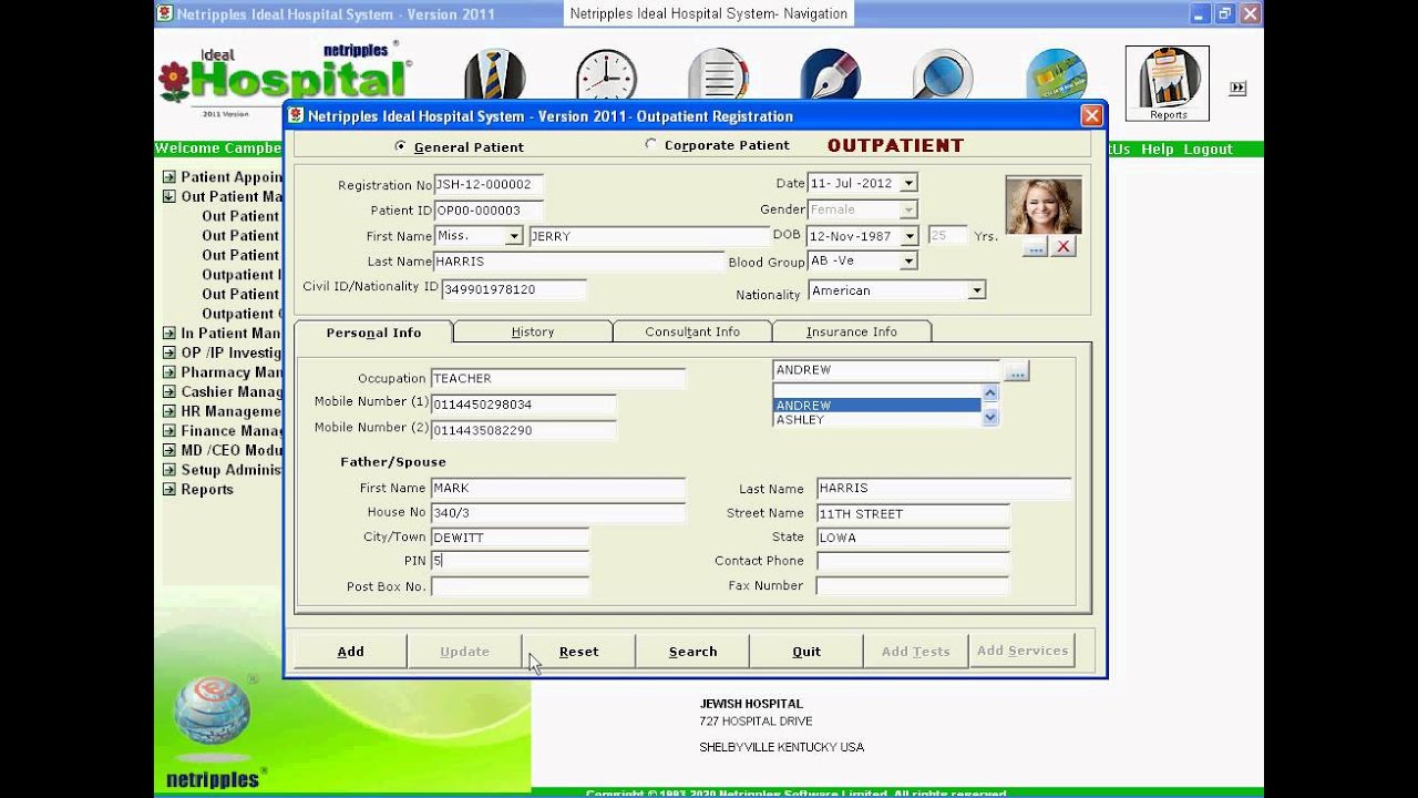 Manage Out Patient Registration,Ideal Hosoital System - YouTube