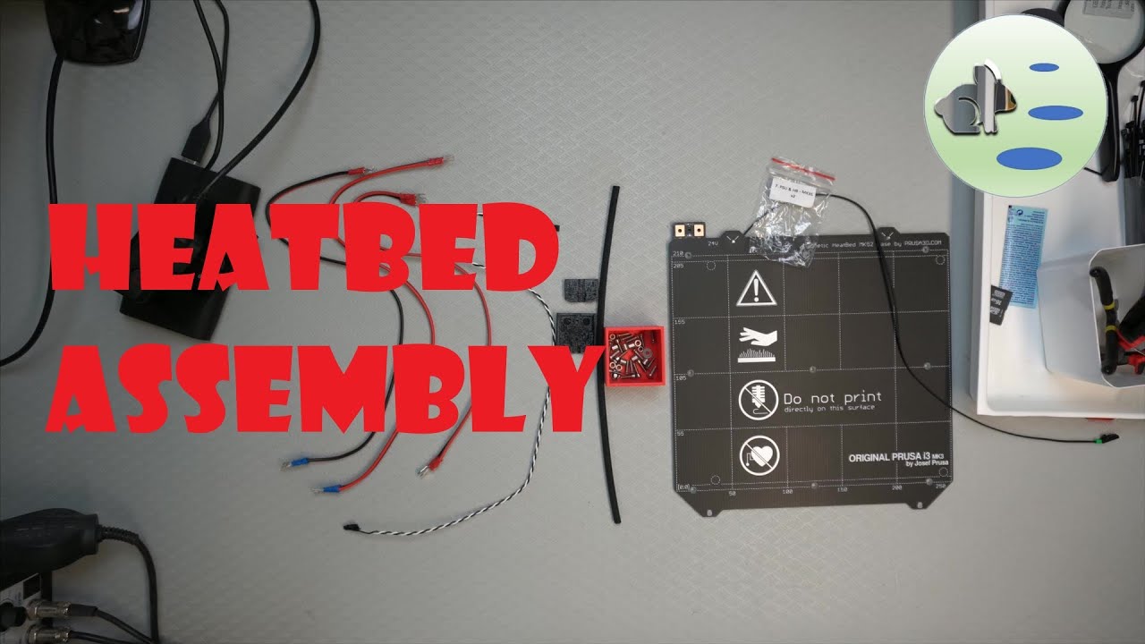 Prusa i3 MK3S kit Heatbed assembly - YouTube