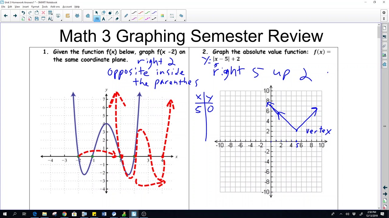 Semester Review Graphing Video 1 - YouTube