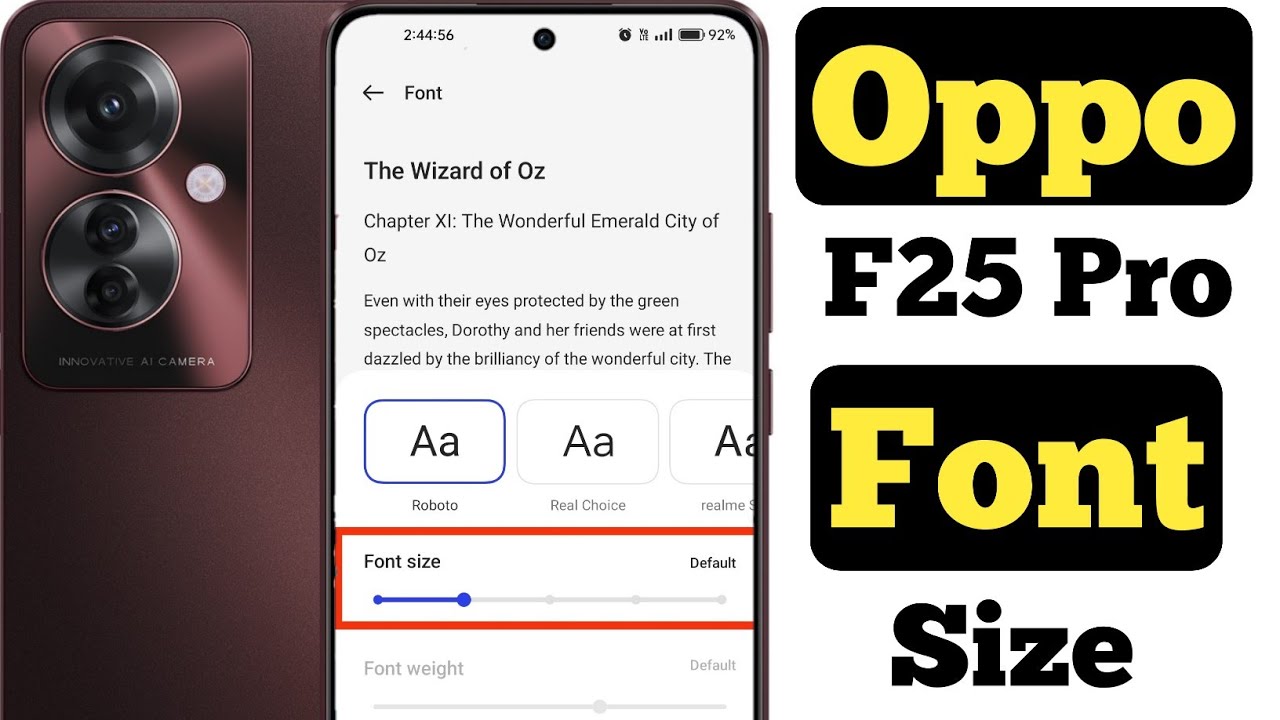 How to change font size on Oppo F25 Pro 5G || Oppo F25 Pro 5G me font size kaise change kare ...