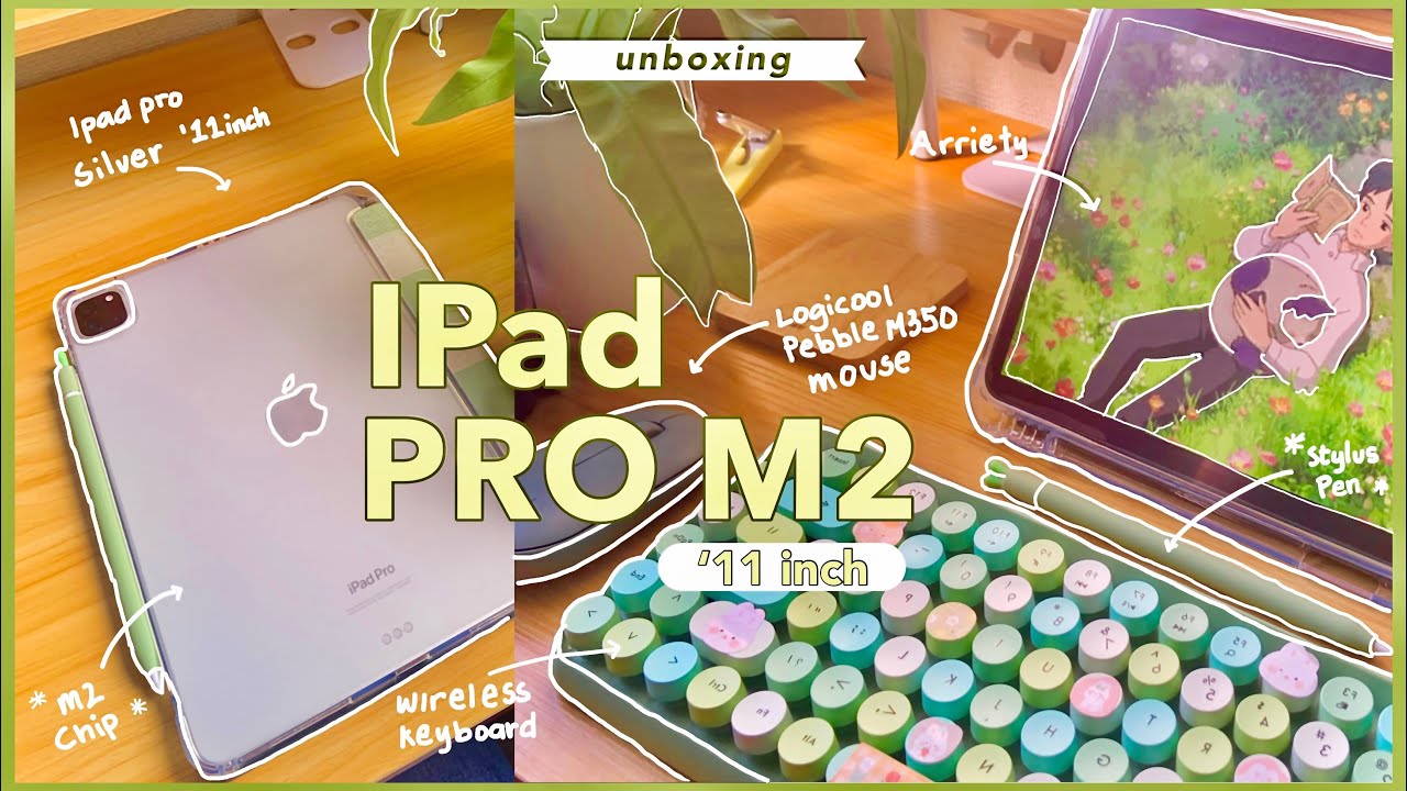 iPad Pro 11” M2 chipset 2022 unboxing 📦| stylus pen + mouse & keyboard ...