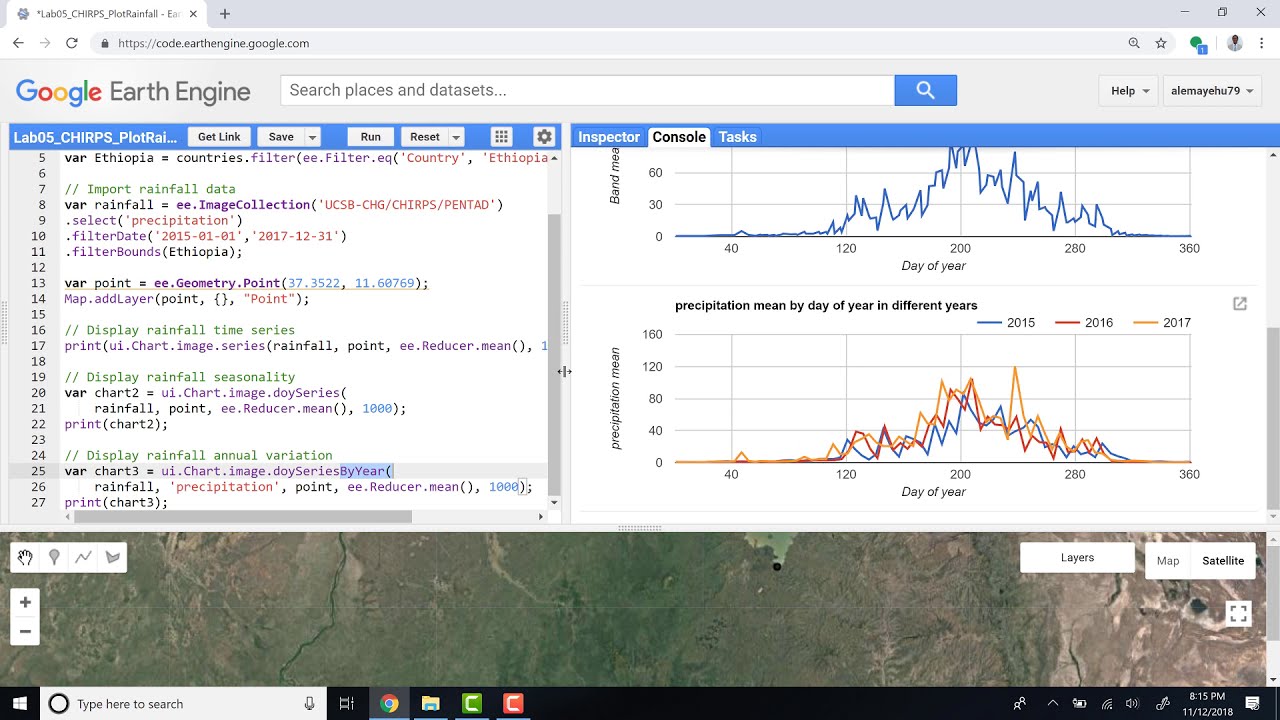 Map Satellite Rainfall Data | Google Earth Engine - YouTube