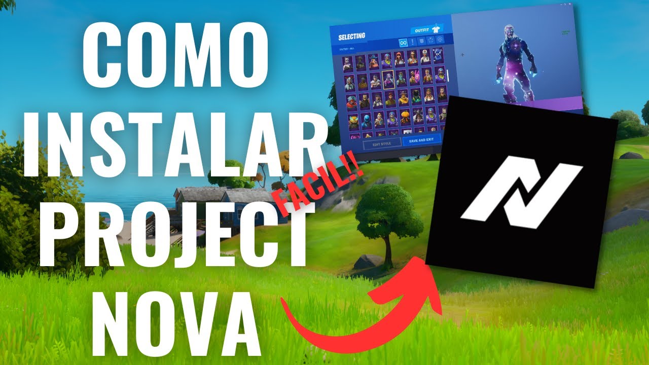 Como instalar PROJECT NOVA y tener todas las skins,tutorial paso a paso para jugar FORTNITE ...
