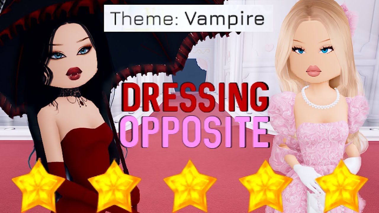 DRESSING OPPOSITE IN ROBLOX DRESS TO IMPRESS! | PearlLilac - YouTube
