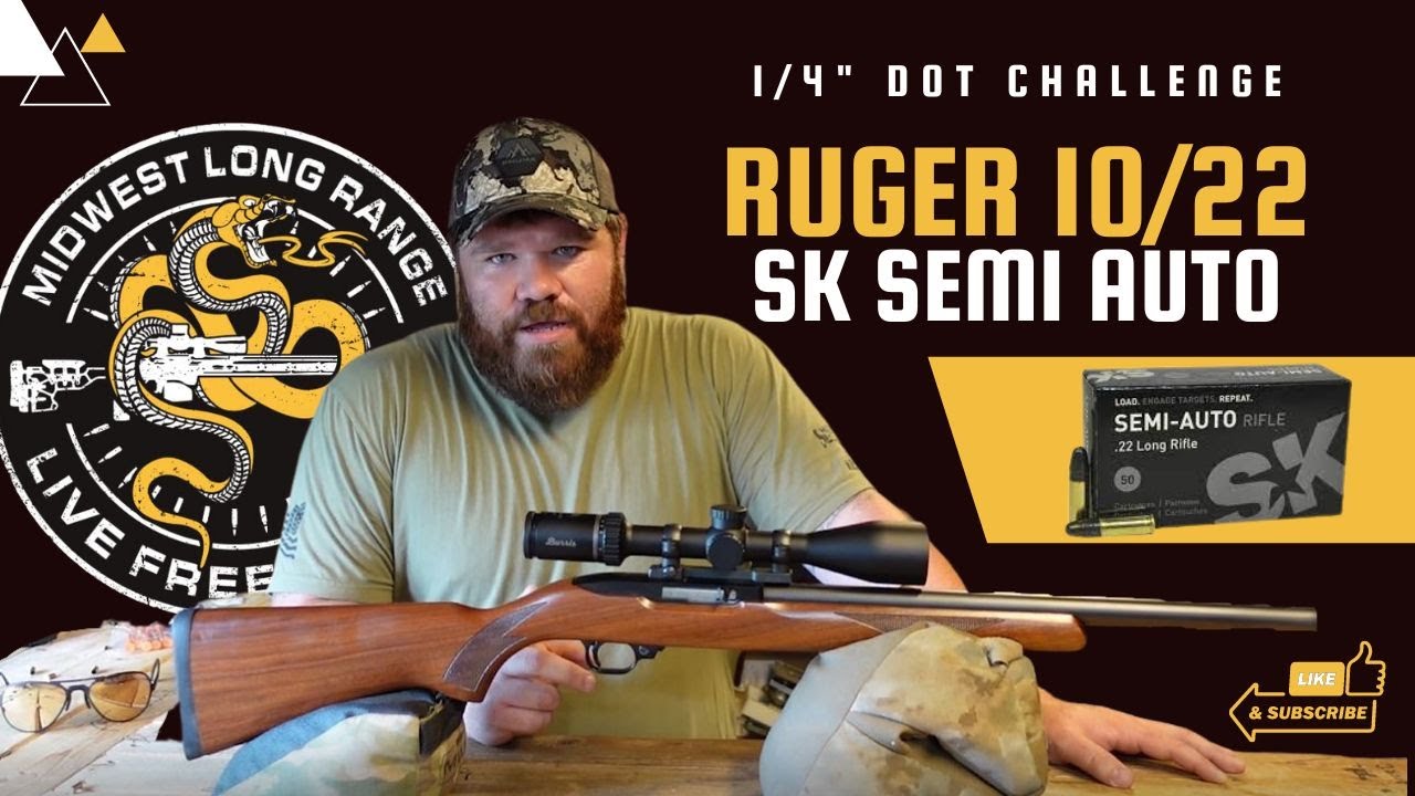 Ruger 10/22 With SK Semi Auto (Day at the Range - dot challenge) - YouTube