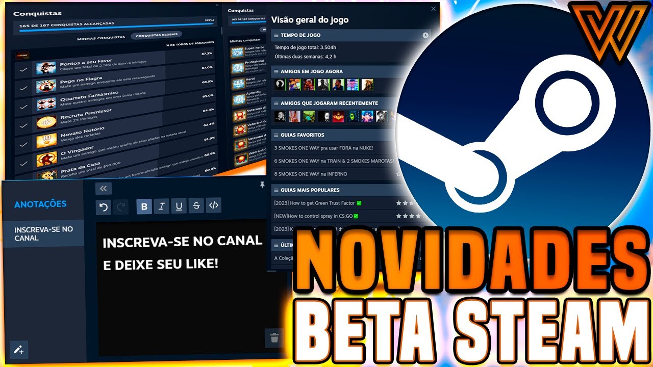 NOVA Versão BETA da STEAM DISPONÍVEL com Novidades INTERESSANTES - YouTube
