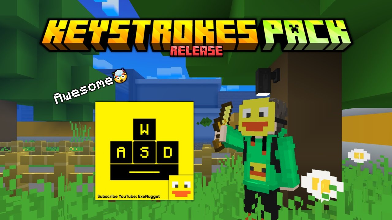 Keystrokes Pack v1 Texture Pack MCPE | Release #minecraft #mcpe - YouTube