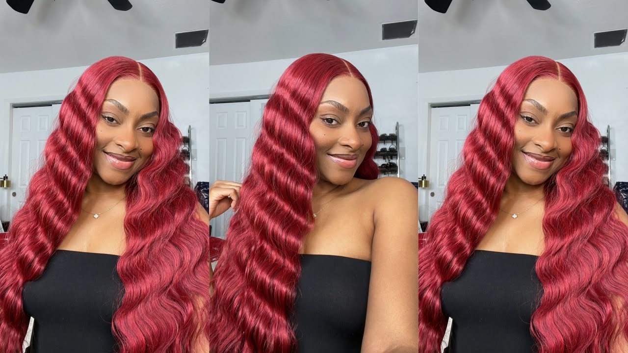 Cherry Red Crips Synthetic Lace Front Wig |Outre Perfect Hairline ...