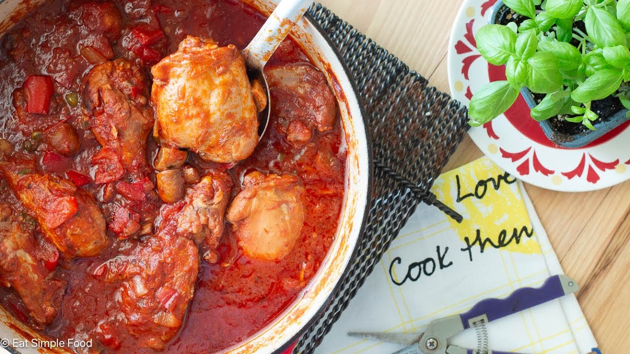Rustic Chicken Leg Cacciatore (Thighs / Drumsticks) Recipe - Eat Simple ...