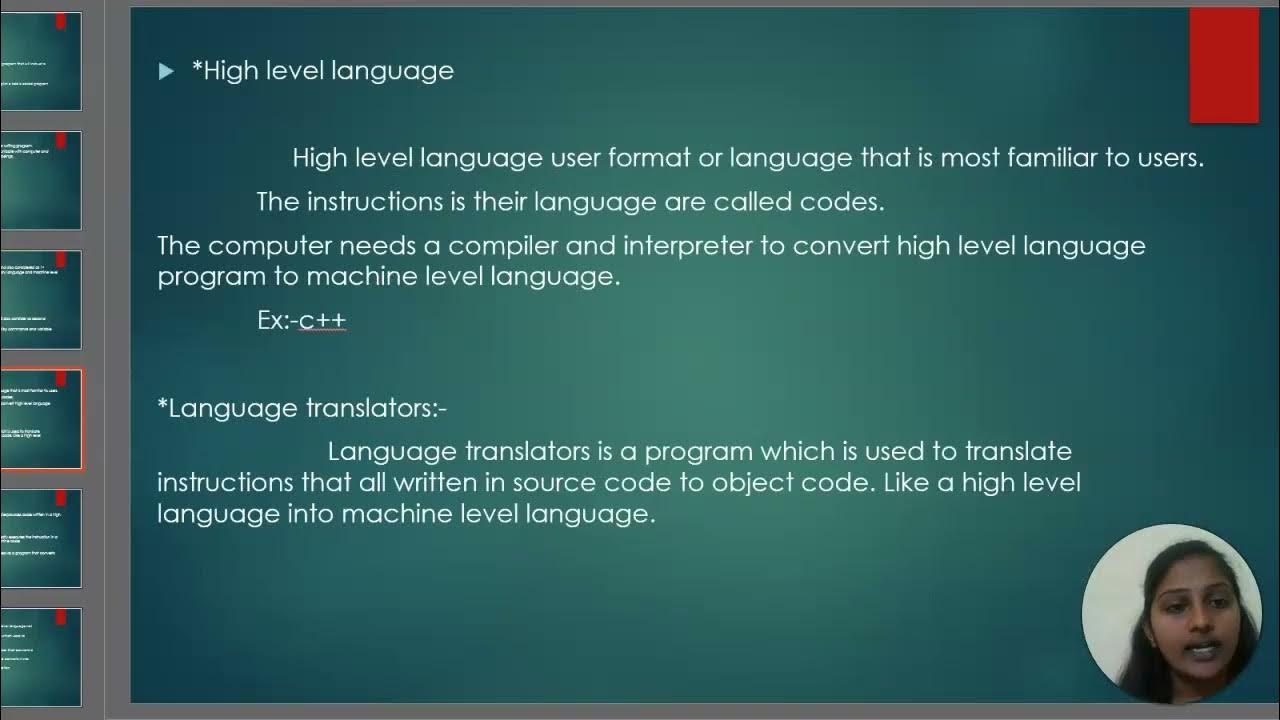 programs, instructions, programming language, language translators - YouTube