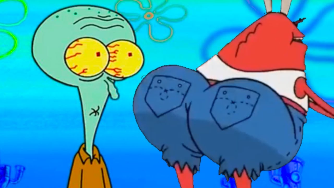 Squidward Kicks Out THICC Mr. Krabs - YouTube
