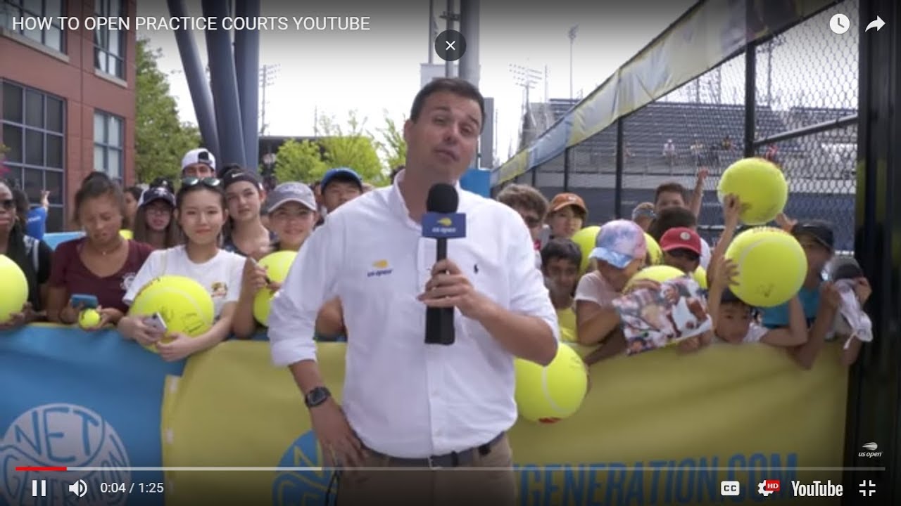 US Open Practice Courts Open for Player Autographs - YouTube
