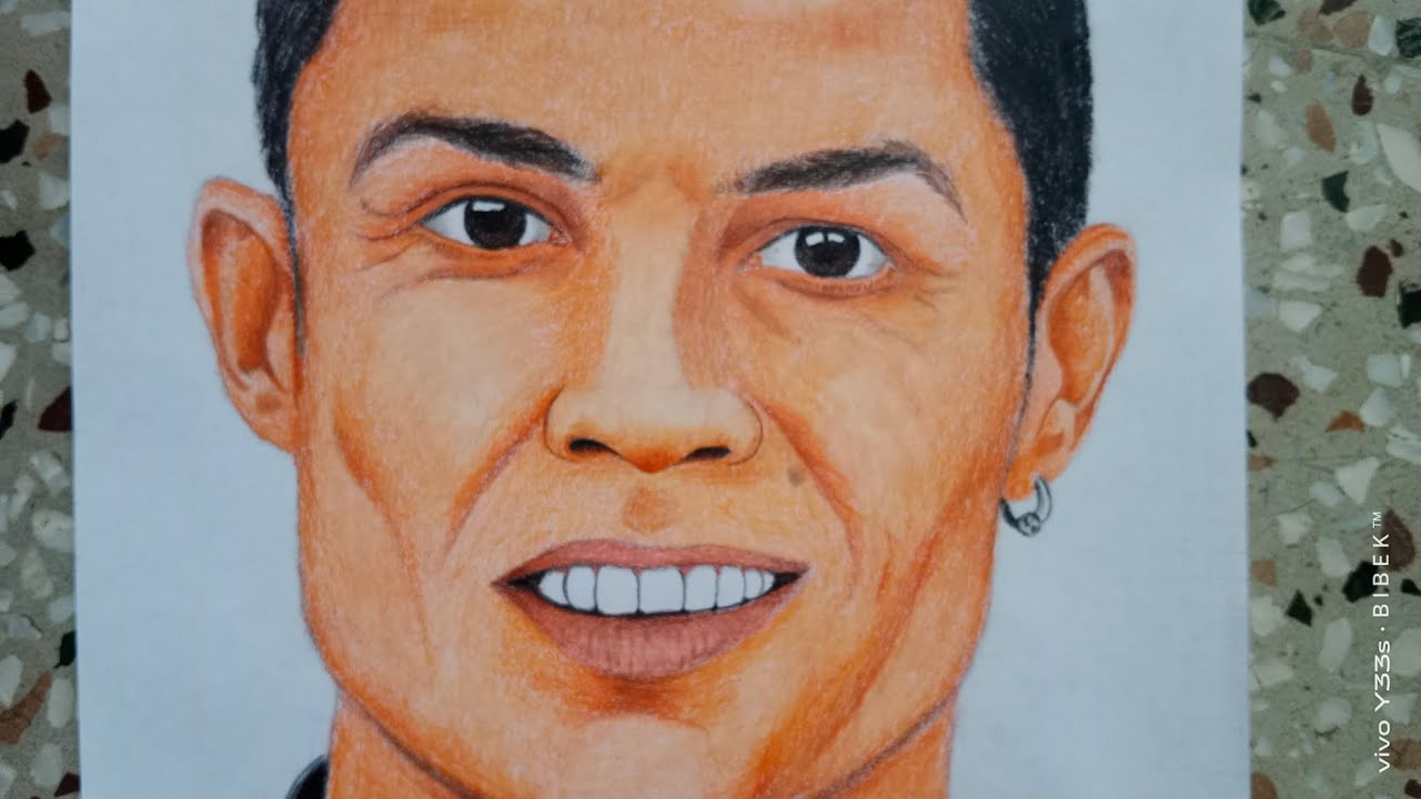How to draw Cristiano Ronaldo in pencil colour for beginners #cr7 # ...