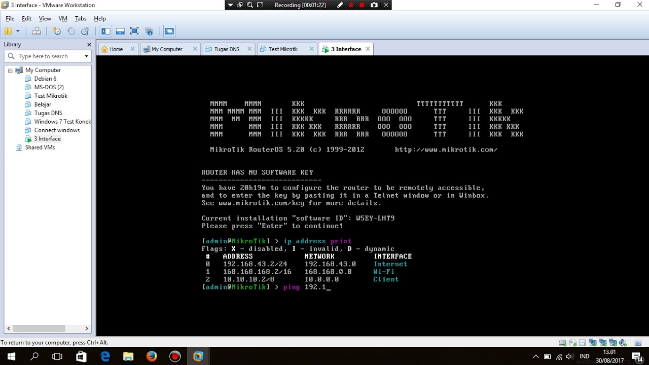 Hasil Konfigurasi 3 Interface - YouTube