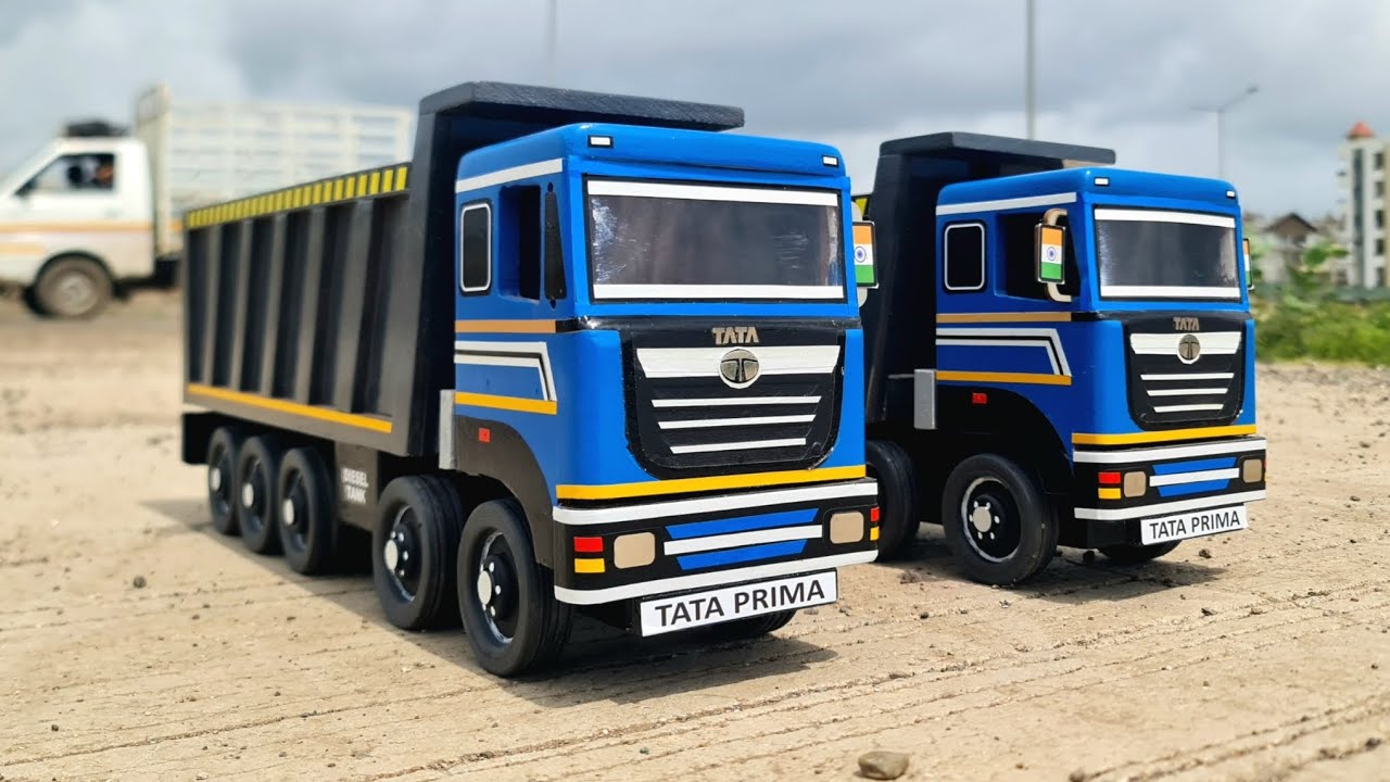 Tata Truck Miniature Model | Tata Prima 3530 Tipper Truck | Tata Gadi ...