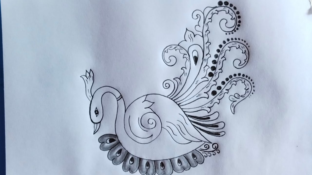 pencil drawing and shading beautiful swan picture / swan drawing ...