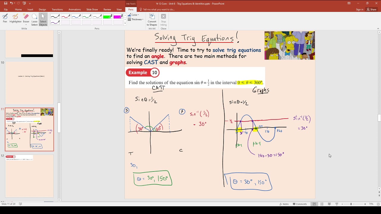 Year 12 Maths Solving Basic Trig Equations Lesson 3 Youtube 7753