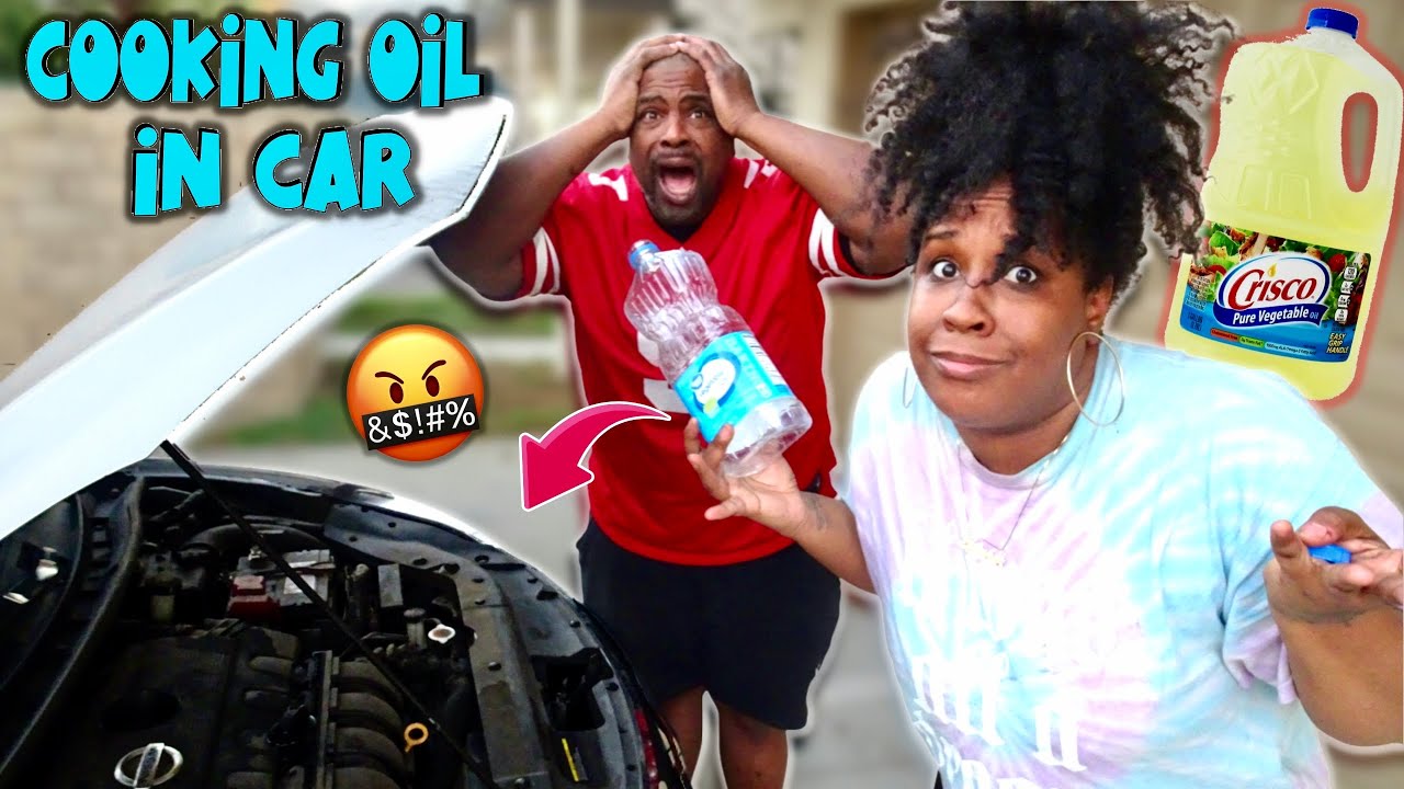Putting “COOKING OIL” in OUR CAR prank on BOYFRIEND!... - YouTube