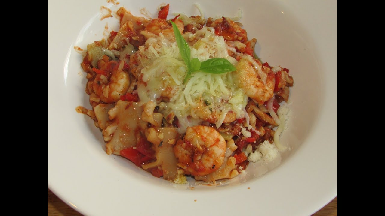 Tasty Pasta Riccetti Tricolore with Prawns and Roasted Tomatoes - YouTube