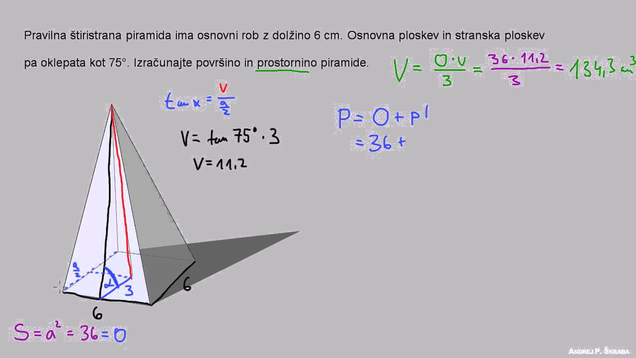 Prostornina in površina 3 - YouTube