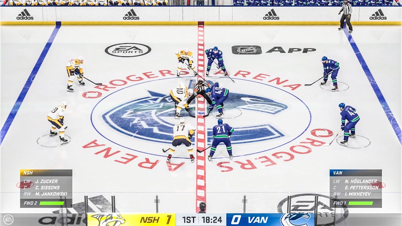 Nashville Predators vs Vancouver Canucks Game 1 Round 1 NHL Playoffs ...