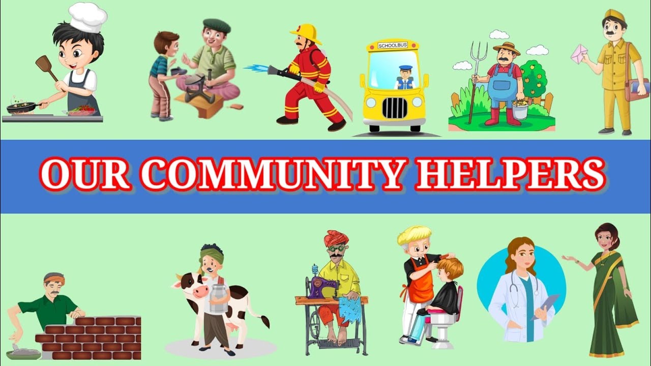 Community Helpers for kids| Our Helpers|Our Helpers Name| Peoples Who ...