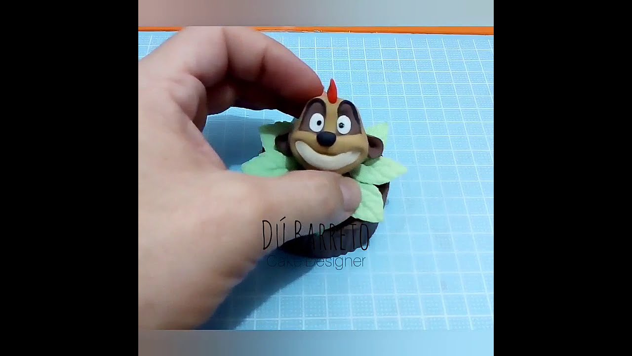 Timão- Rei Leão Tutorial pasta americana (Timon head- fondant tutorial ...