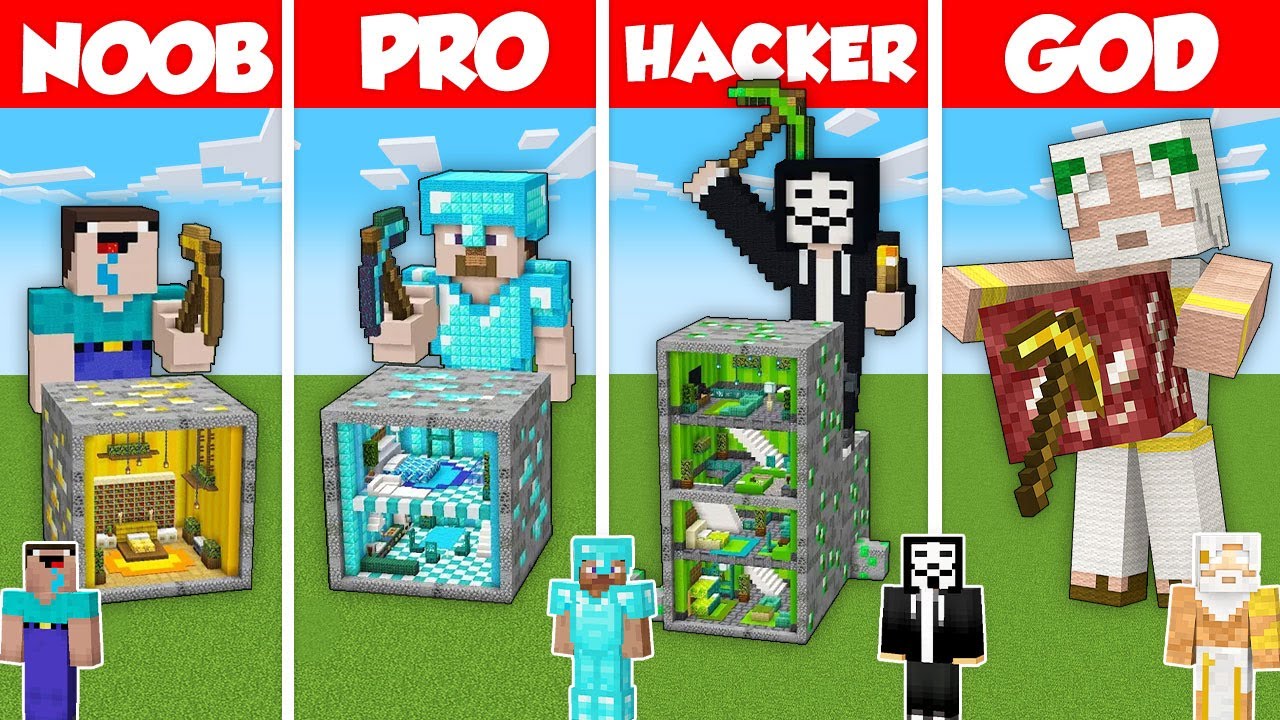 INSIDE ORE BLOCK HOUSE BUILD CHALLENGE - Minecraft Battle: NOOB vs PRO ...