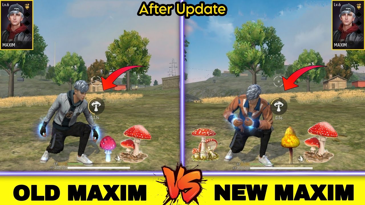 OLD MAXIM VS NEW MAXIM ABILITY TEST FREE FIRE - YouTube