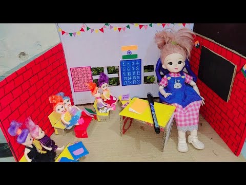 Rinki Pinki toy kahani part 21 || Barbie village all day routine ...